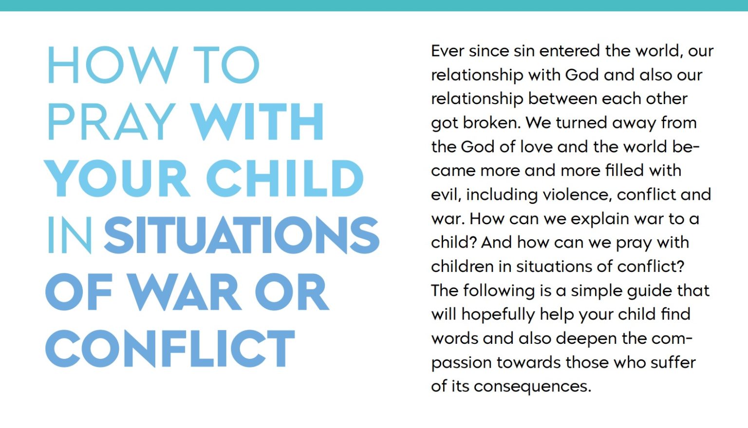 European Evangelicals Issue a Guide to Pray with Children in Times of ...